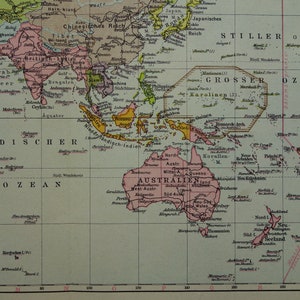 Old World Map 1928 Original Vintage Print of Worldmap - Etsy