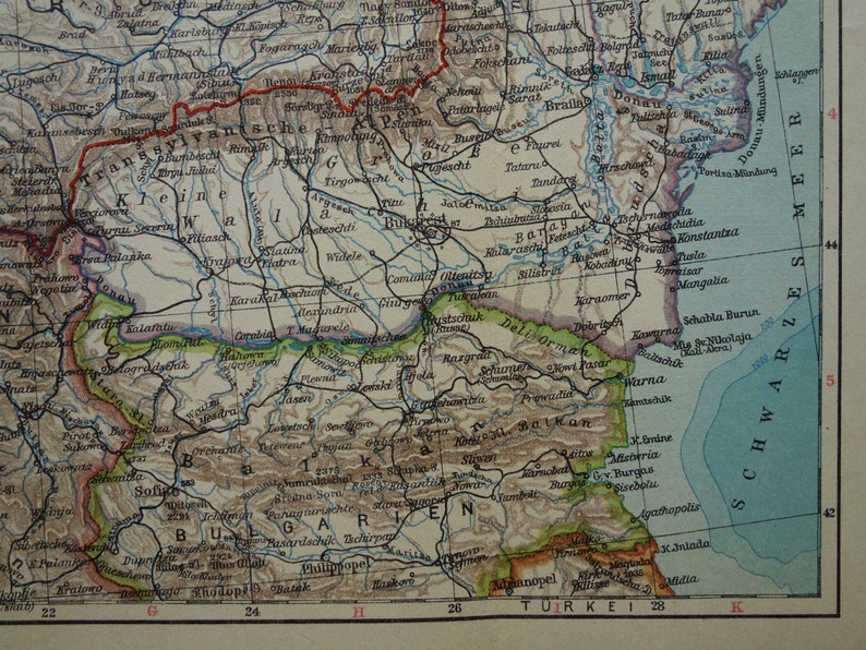 Old Map of the Balkans 1928 Original Antique Poster About - Etsy