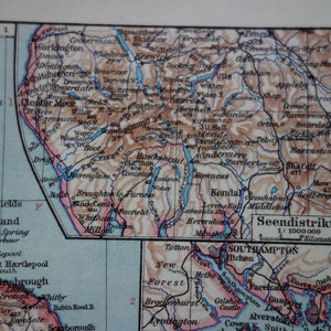 Old Map of England and Wales Original 1926 Antique Vintage - Etsy