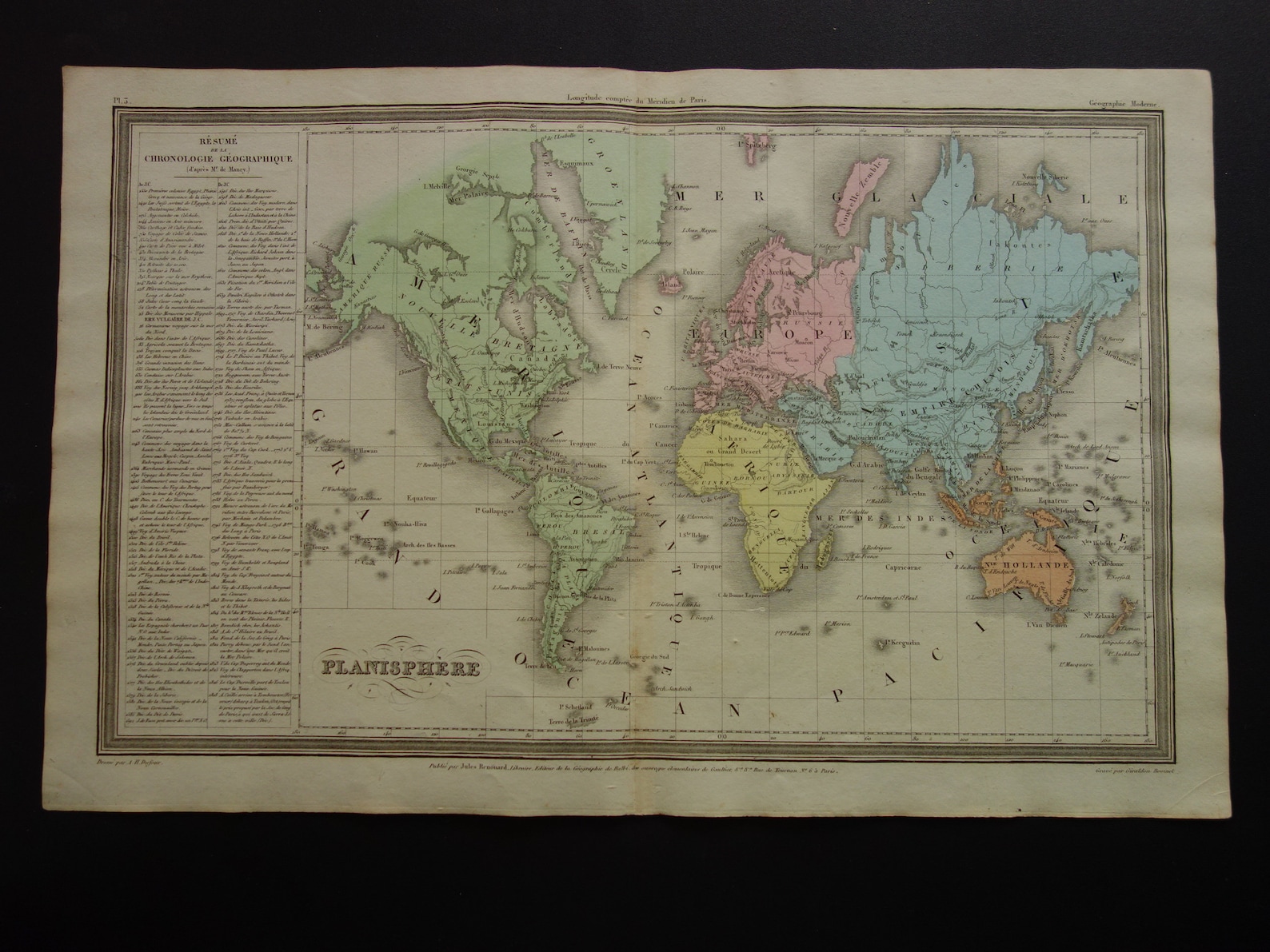 Antique WORLD Map 180 Years Old Map of the World 1838 | Etsy