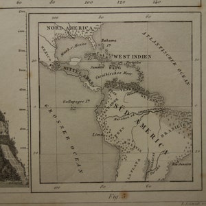 1849 Original Antique World Map Old Worldmap About Crops Illustrated ...