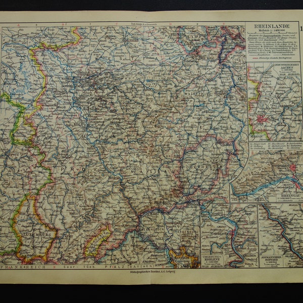 Vintage Map of Cologne - Etsy