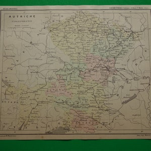 Austria Czechia Old Map of Cisleithania 1896 Original Old - Etsy