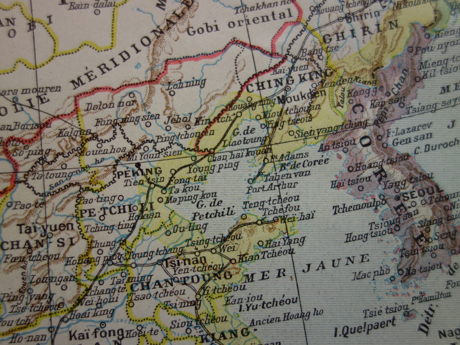 CHINA Old Map of China Original 1902 Antique French Print | Etsy