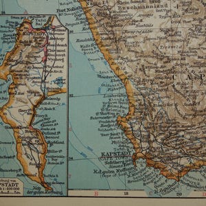 Old Map of South Africa 1928 Original Vintage Print About Namibia ...