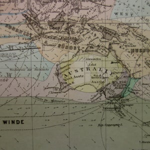 Large Old World Map About Winds and Climate Big Dated Print - Etsy