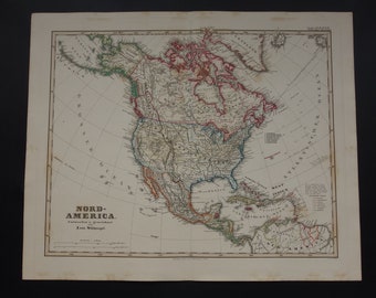 1860 Map of America - Etsy