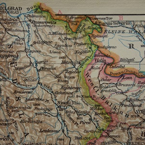 BULGARIA Old Map of Bulgaria Antique Print About Bulgarian - Etsy UK