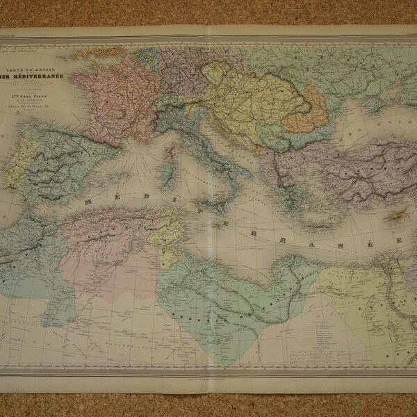 Large Map of Southern Africa - Etsy