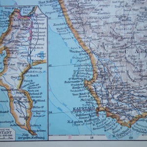 Old Map of South Africa 1928 Original Vintage Print About Namibia ...