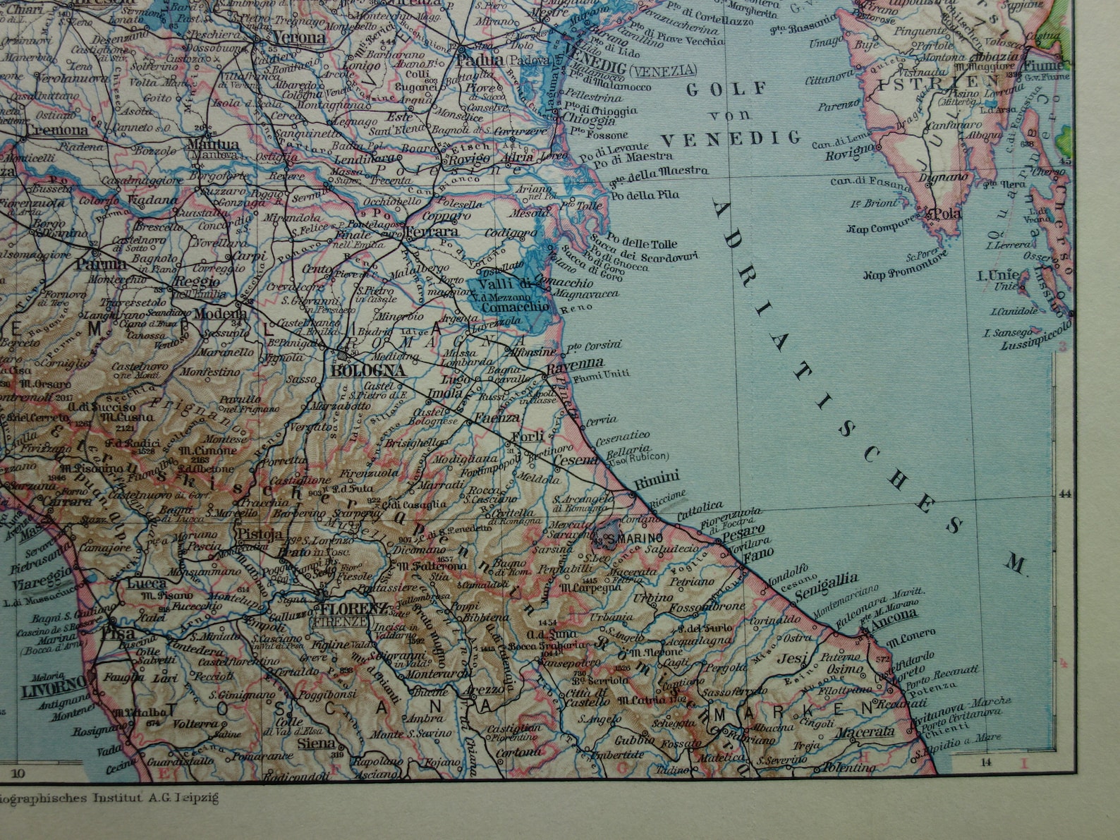 ITALY Old Map of Italy 1931 Vintage Print About Northern - Etsy