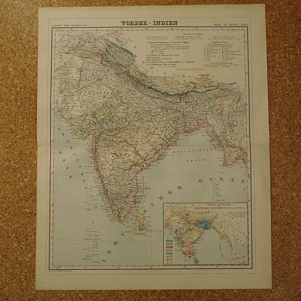 Old Map of Nepal - Etsy