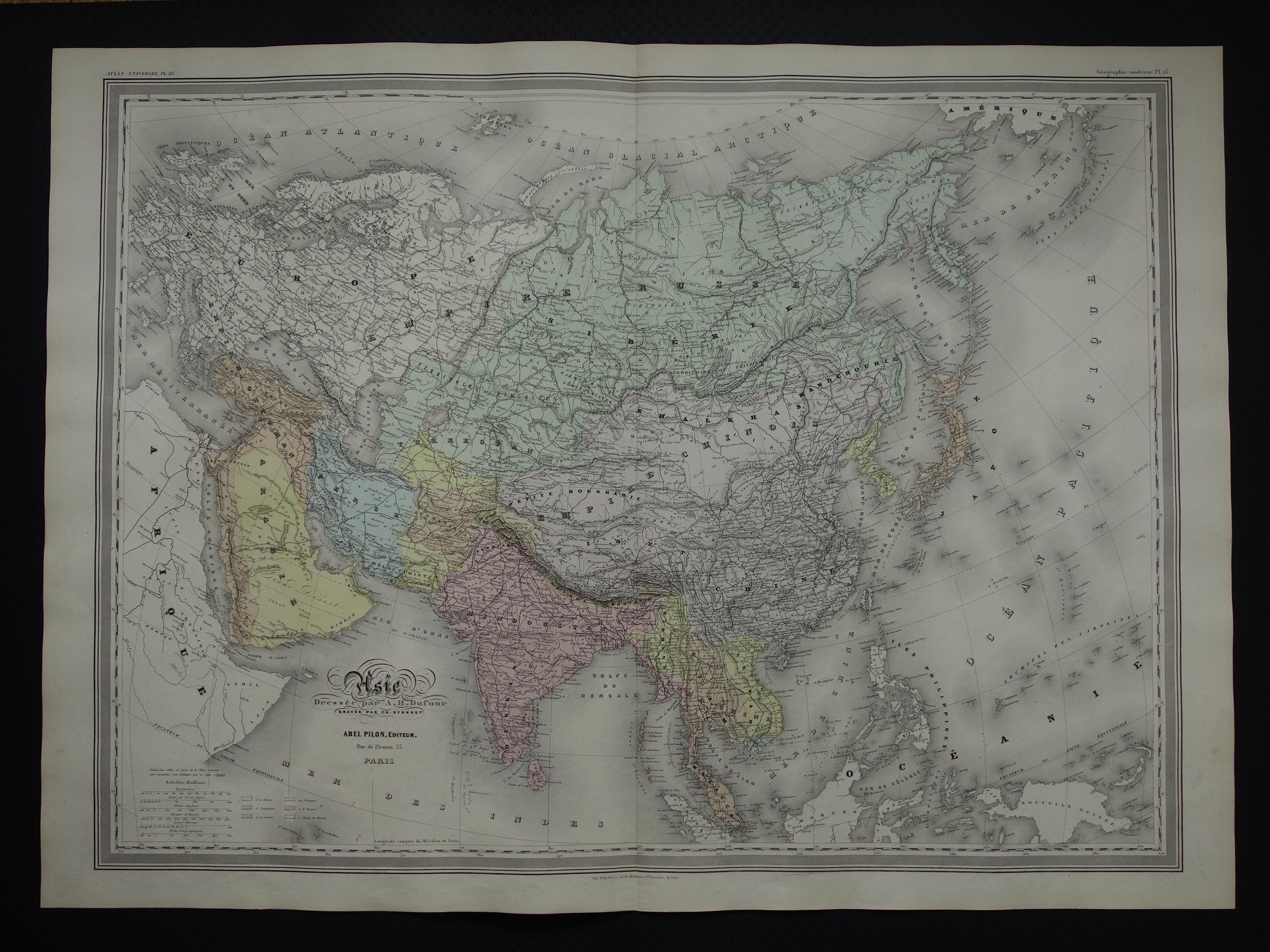 Old Map of Asia 1880 Original Antique Large Maps - Etsy