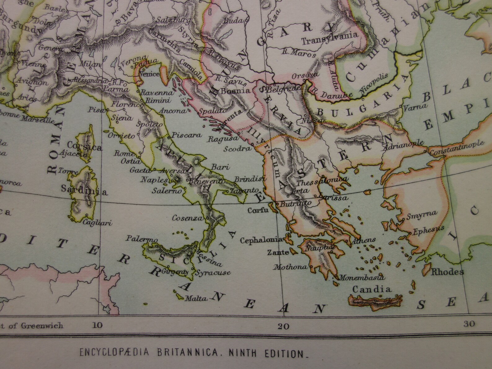 Original 1879 Old History Map of Europe Antique Print Europa | Etsy