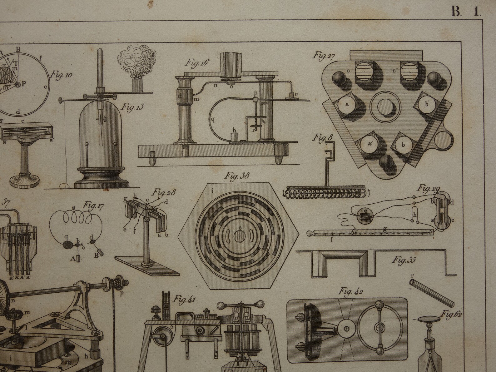 MAGNETISM Old Science Print 1849 Original Vintage Poster B/w - Etsy