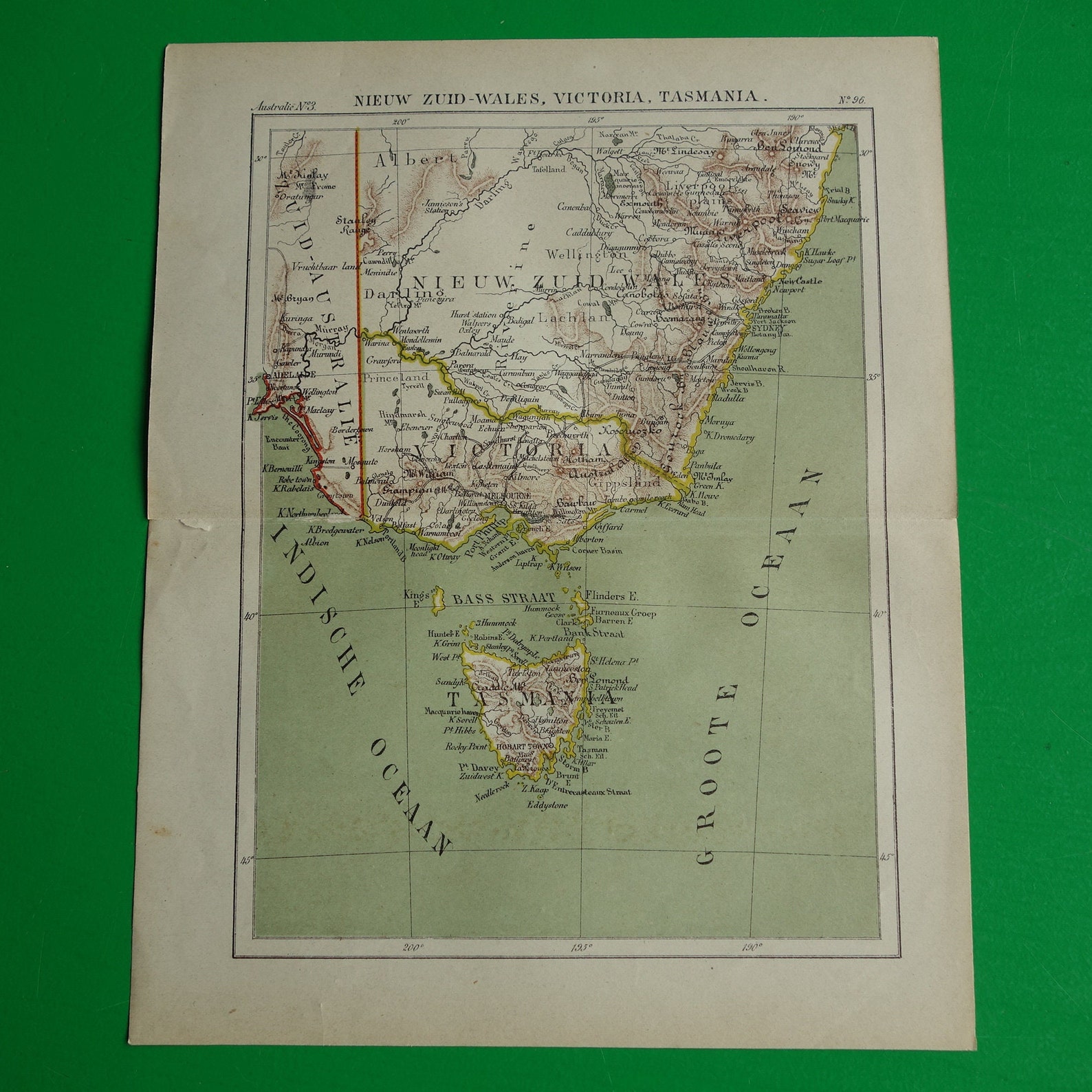 AUSTRALIA Old Map of Australia 1882 Original Antique Print About ...