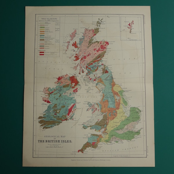 Geological Maps of Uk - Etsy