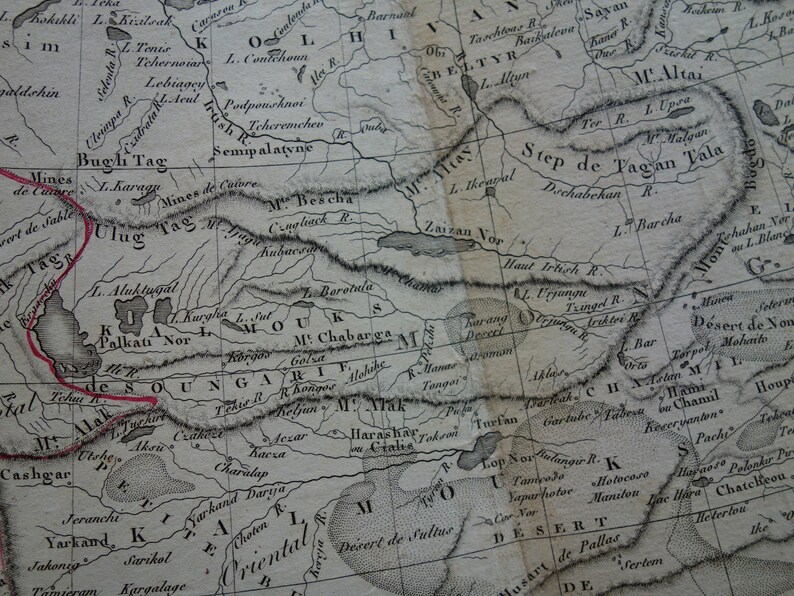 200+ Years Old Map of Central Asia Pinkerton 1804 Antique Print About ...