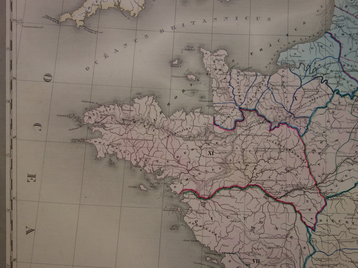 WORLD Map of Classic World LARGE 1863 Antique Old Poster Greek - Etsy