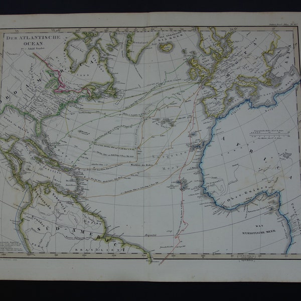 Maps Atlantic Ocean - Etsy