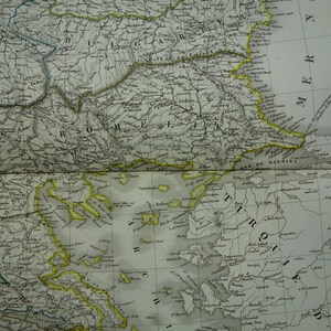 European Turkey Old Map 1826 Large Map of Balkans Greece Serbia Big ...