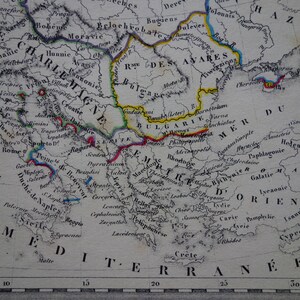 EUROPE Old History Map 1840 Original Antique Hand-colored Print of ...