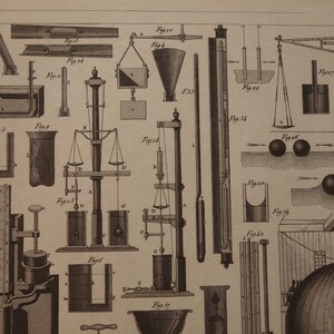 HYDROSTATICS Old Science Print 1849 Original Antique Technology Poster ...