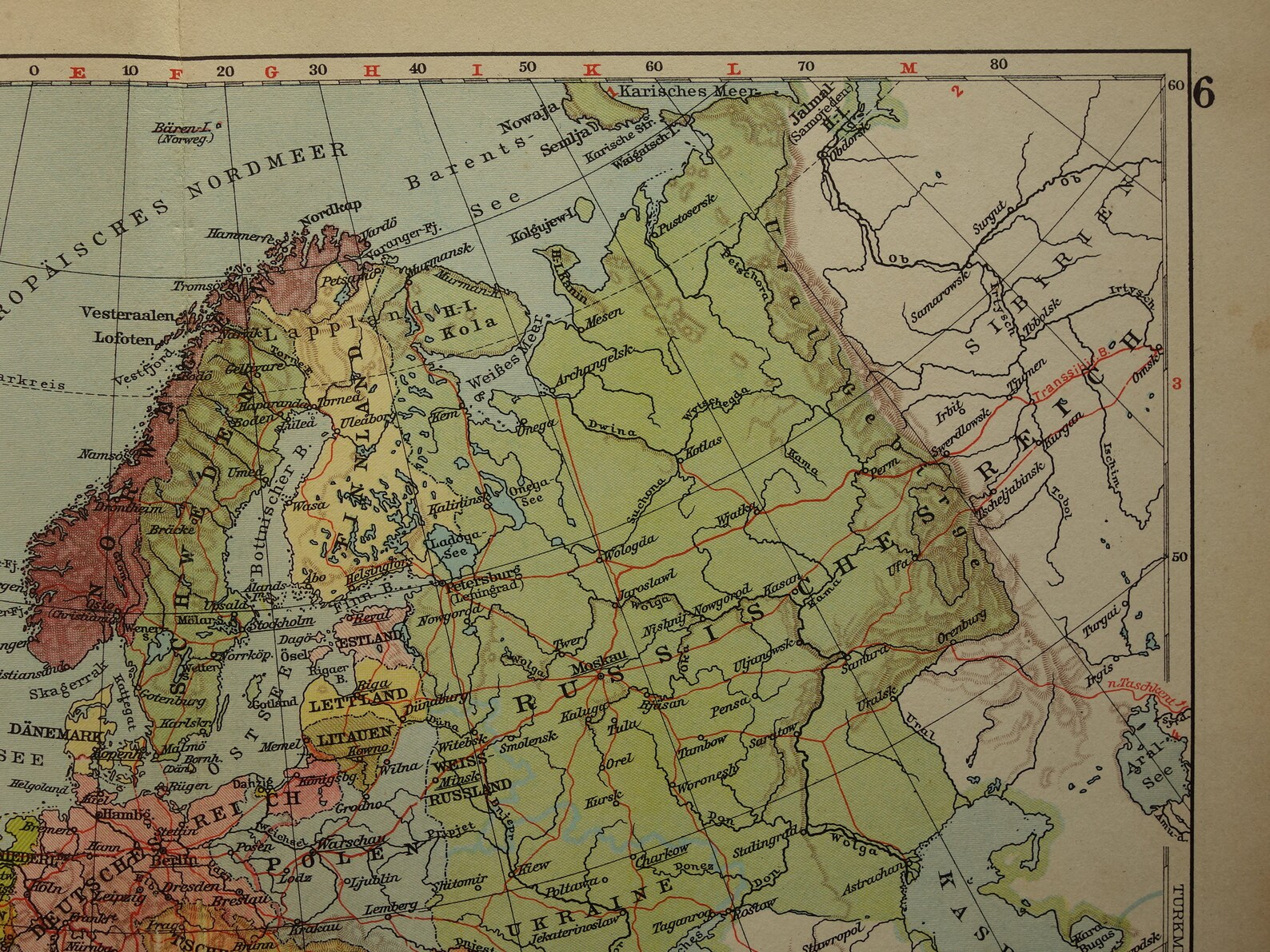 EUROPE Old Map of Europe 1931 Original Vintage Political Print of ...