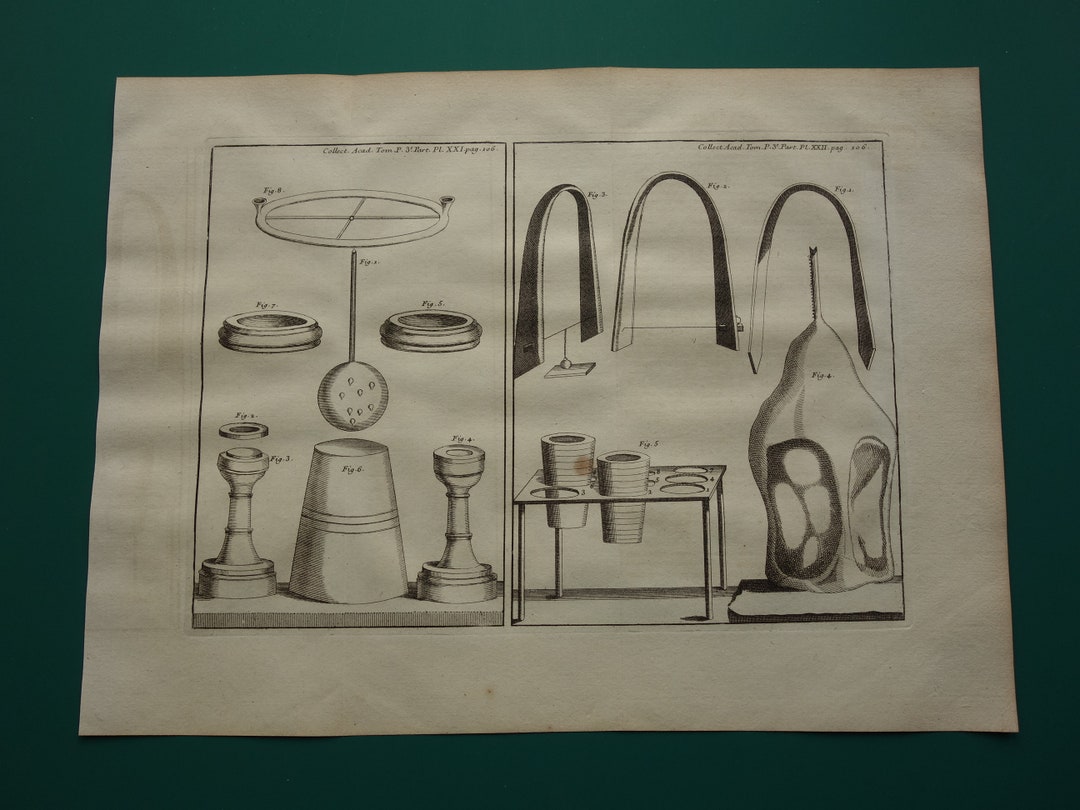 Old Science Print Physics Experiment Antique Engraving Scientific ...