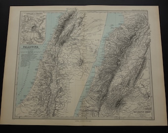 Old Map of Lebanon - Etsy