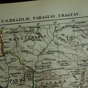 BRAZIL Old Map of Brazil 1882 Original Antique Dutch Print About ...