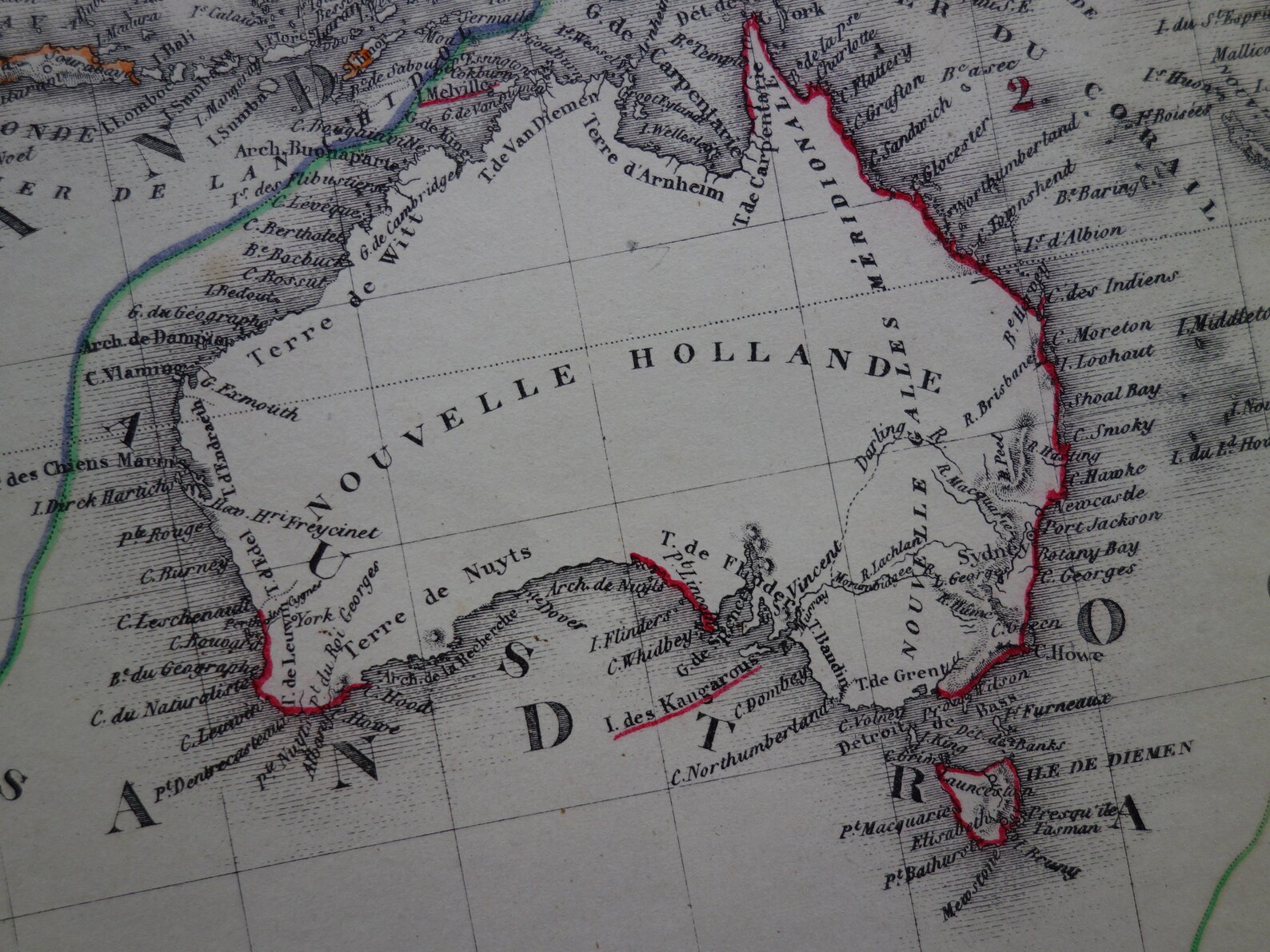 OCEANIA Old Map of Australia Polynesia Original Antique | Etsy