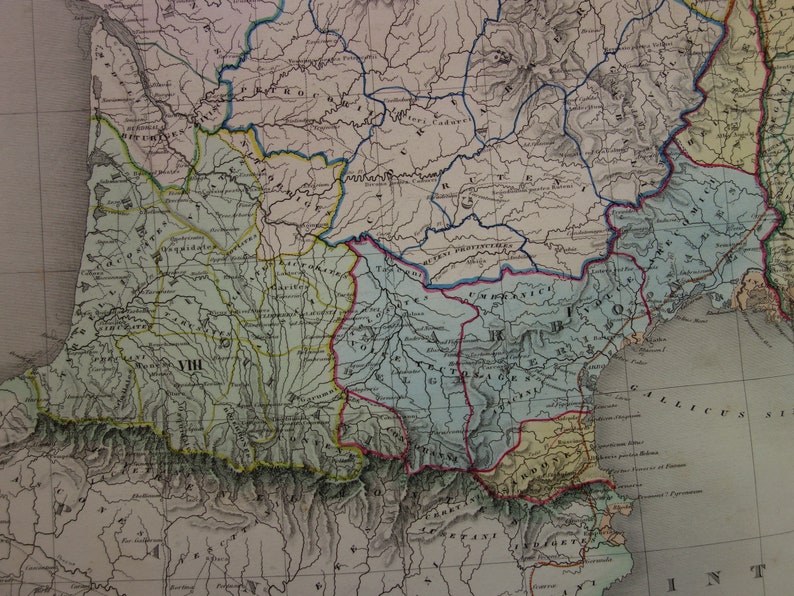 WORLD Map of Classic World LARGE 1863 Antique Old Poster Greek - Etsy