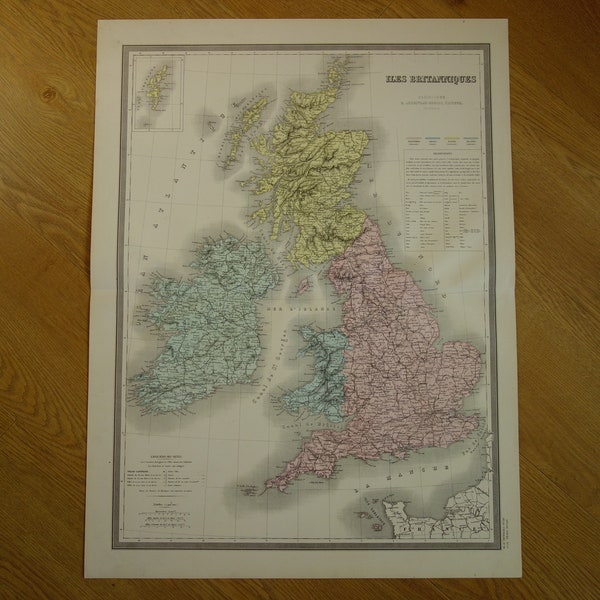 British Isles Map - Etsy
