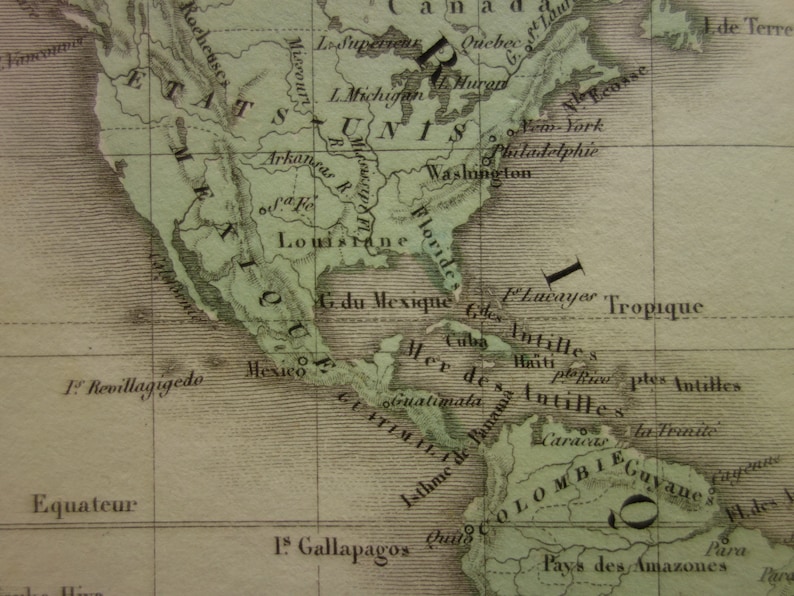 Antique WORLD Map 180 Years Old Map of the World 1838 | Etsy
