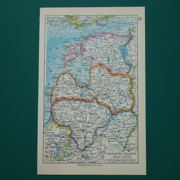 Baltic States Map - Etsy