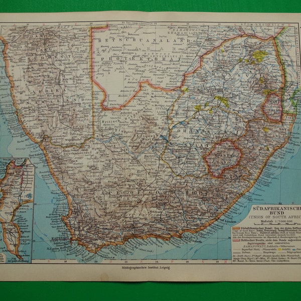 Old Map of Transvaal - Etsy
