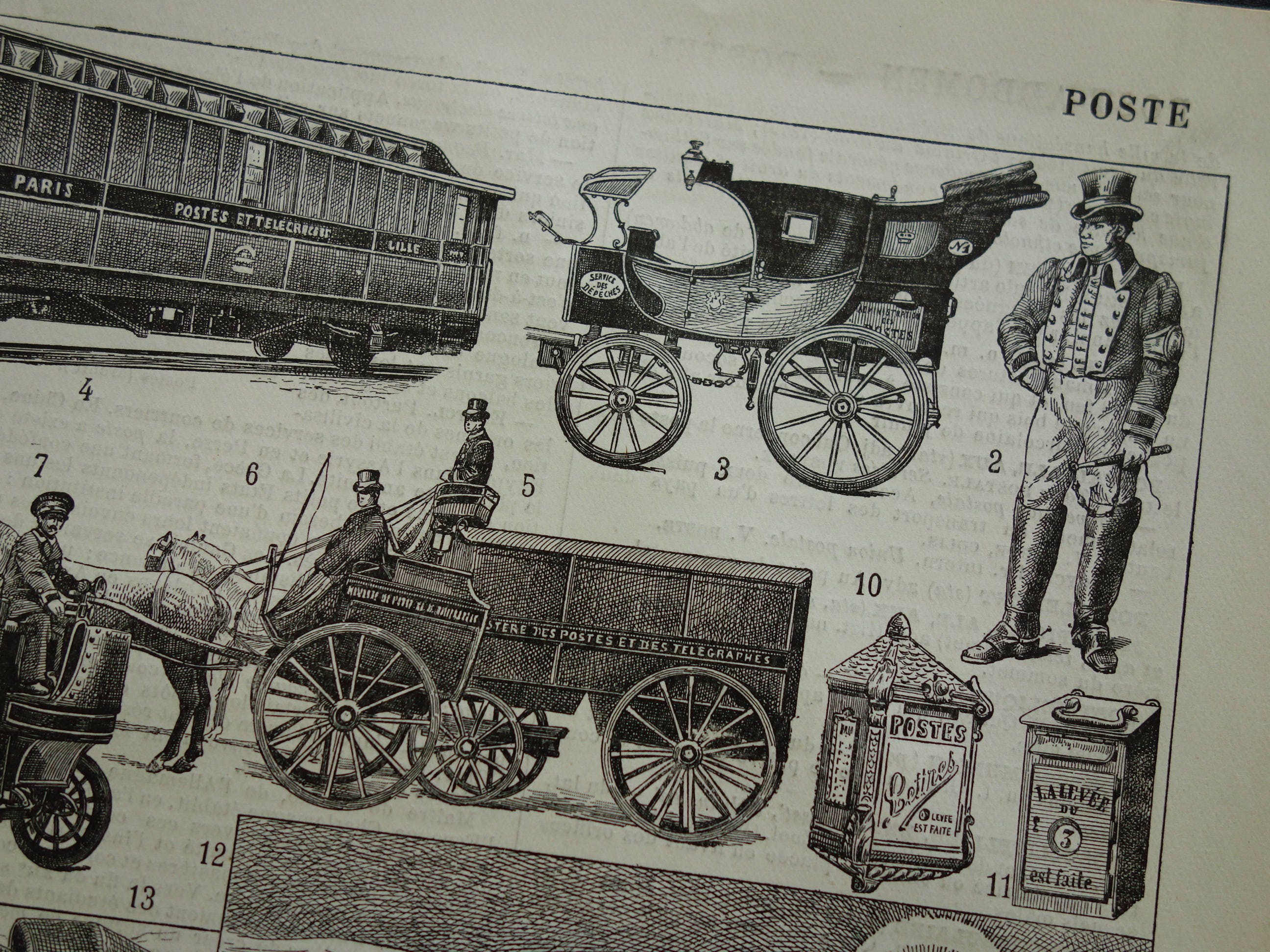 POST Old print about postal service 1902 antique poster with | Etsy