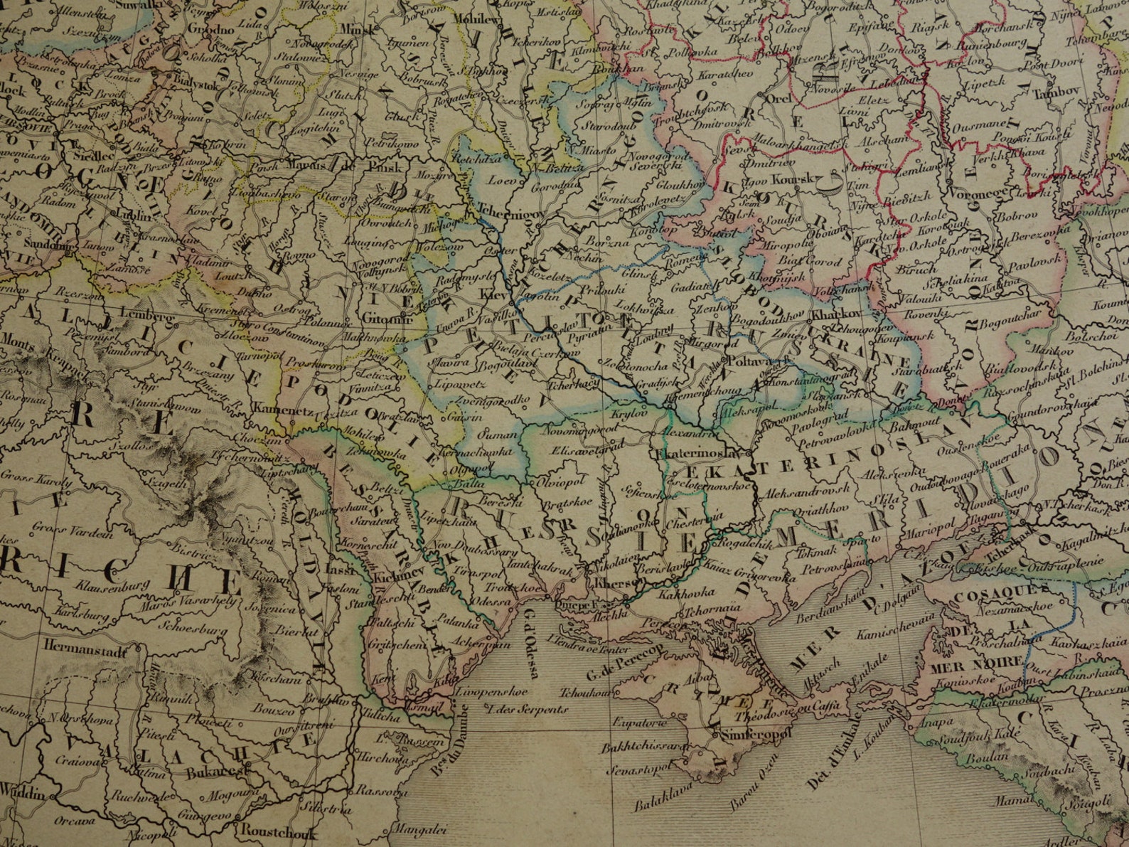 RUSSIA old map of Russia 1841 LARGE original antique poster | Etsy