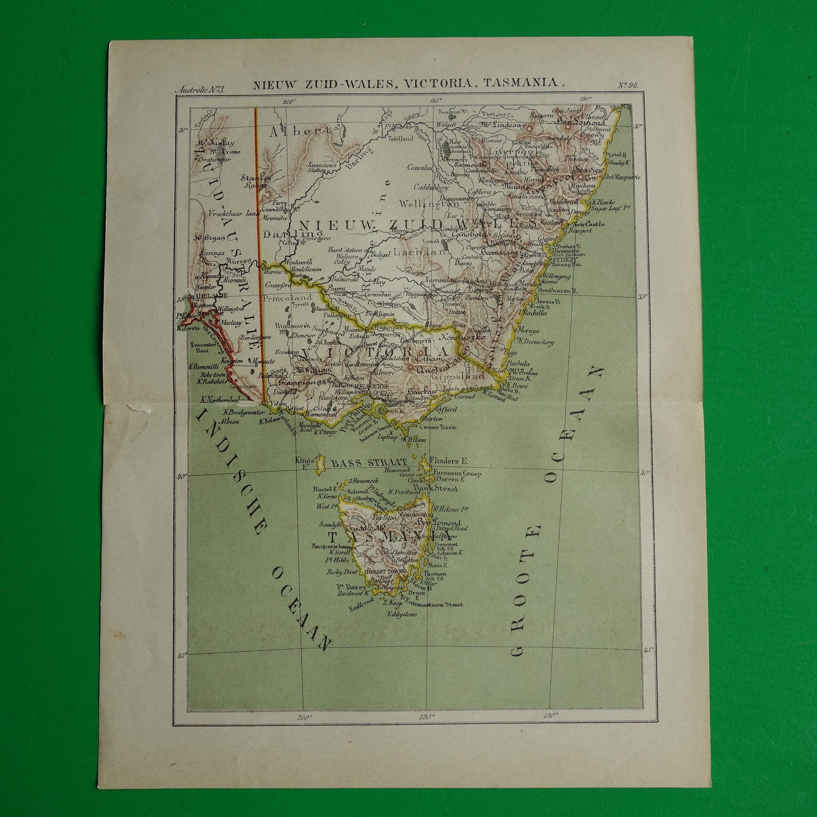 AUSTRALIA Old Map of Australia 1882 Original Antique Print About ...