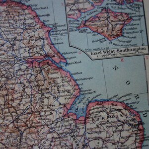 Old Map of England and Wales Original 1926 Antique Vintage - Etsy