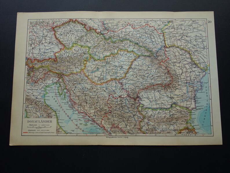 Old Map of the Balkans 1928 Original Antique Poster About - Etsy
