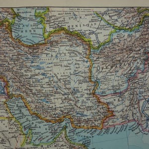 Old Map of Saudi Arabia 1928 Original Vintage Print About Oman Aden ...