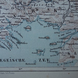 BULGARIA Old Map of Bulgaria - Antique Print About Bulgarian Area Sofia ...