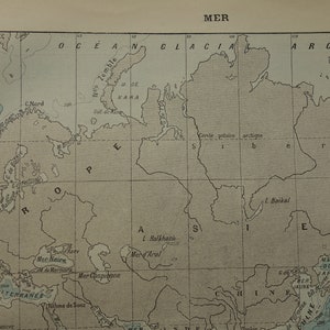 Antique Worldmap of Oceans Original 1902 Old Ocean World Map Print ...