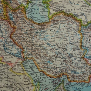 Old Map of Saudi Arabia 1928 Original Vintage Print About Oman Aden ...