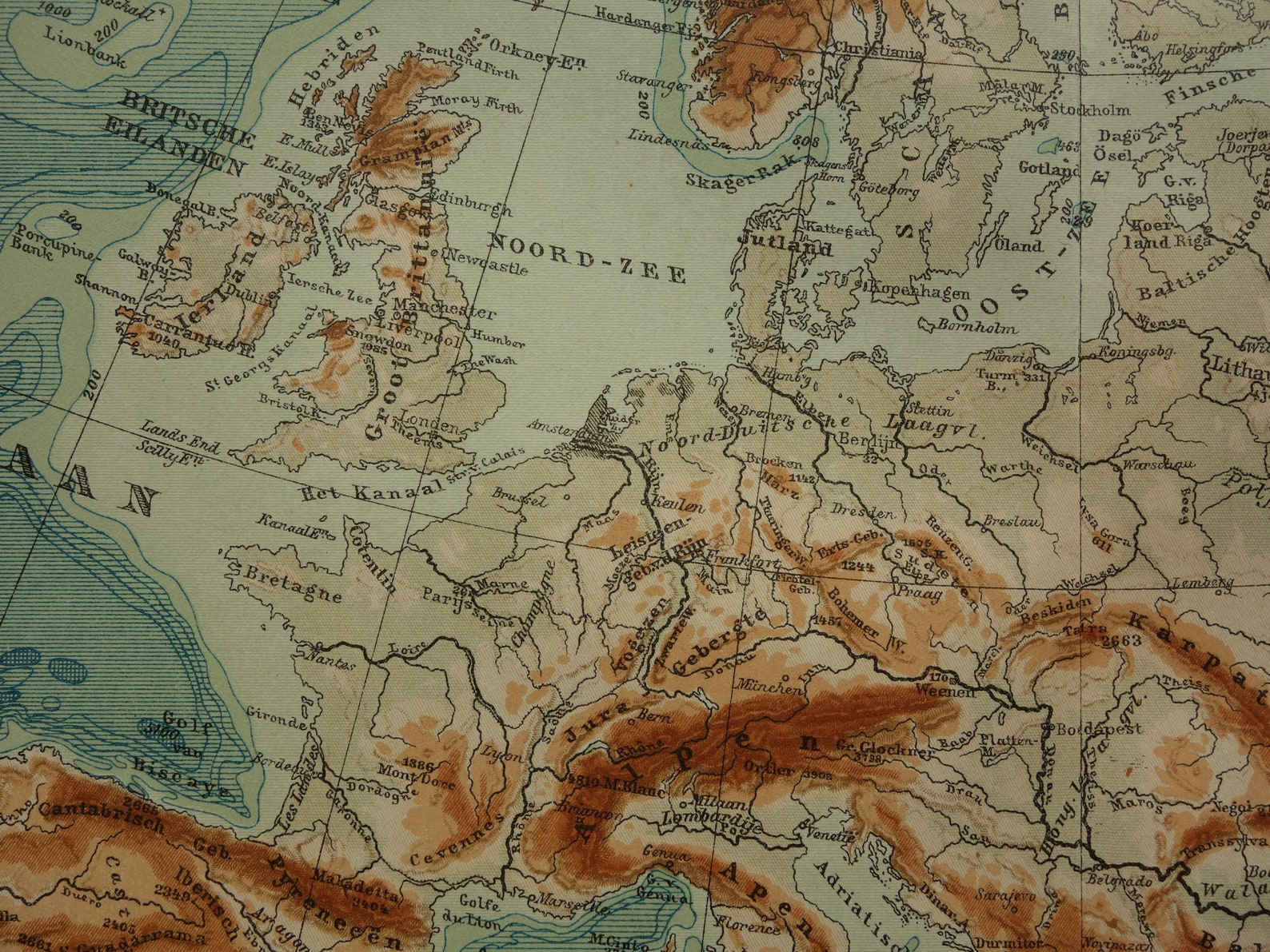 Old Map of Europe 1918 Original Antique Dutch Print About - Etsy