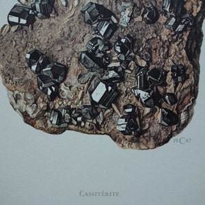 Linarite Vintage Mineral Print Set of 3 Matching Prints Minerals Stone ...