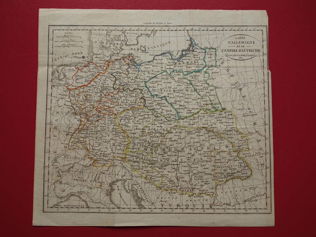 1811 EUROPE Old Map of Europe - Original Antique Map European Continent ...