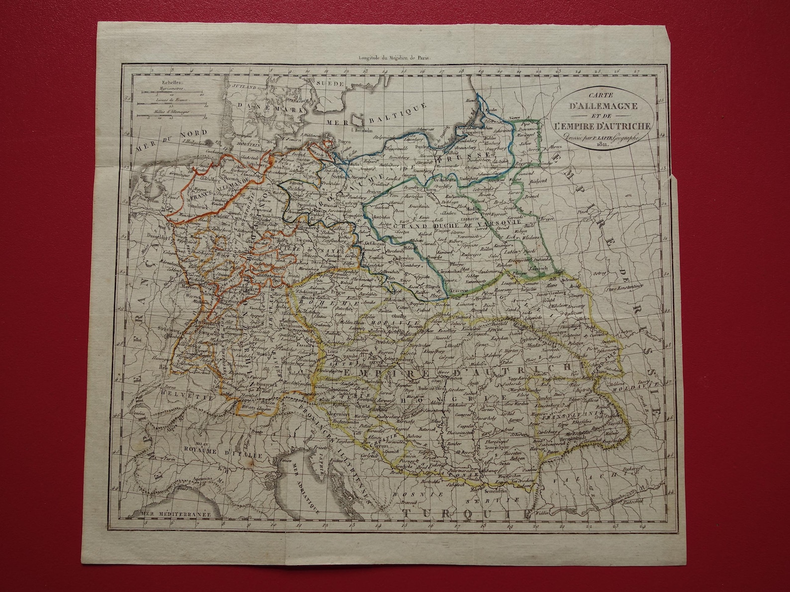 1811 EUROPE Old Map of Europe - Original Antique Map European Continent ...
